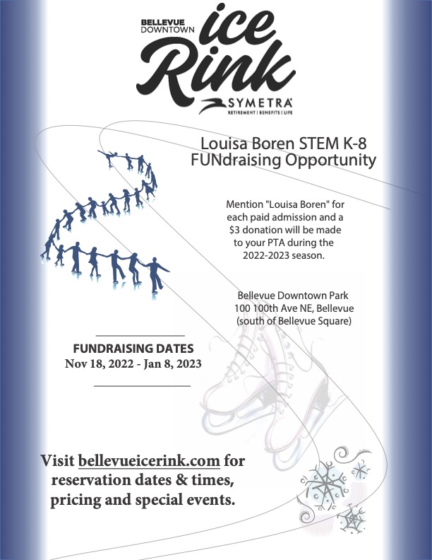 Ice Skate at Bellevue Downtown Park to benefit STEM – STEM K-8 PTA